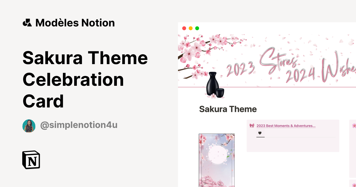 Sakura Theme Celebration Card | Modèle créé par Pourna Rajendran ...