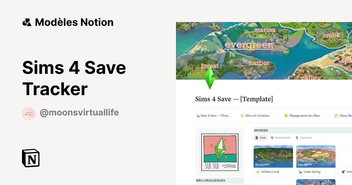 Sims 4 Save Tracker | Modèle créé par Moon's Virtual Life | Marketplace ...