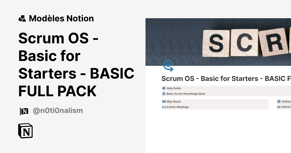 Scrum OS - Basic for Starters - BASIC FULL PACK | Modèle créé par ...