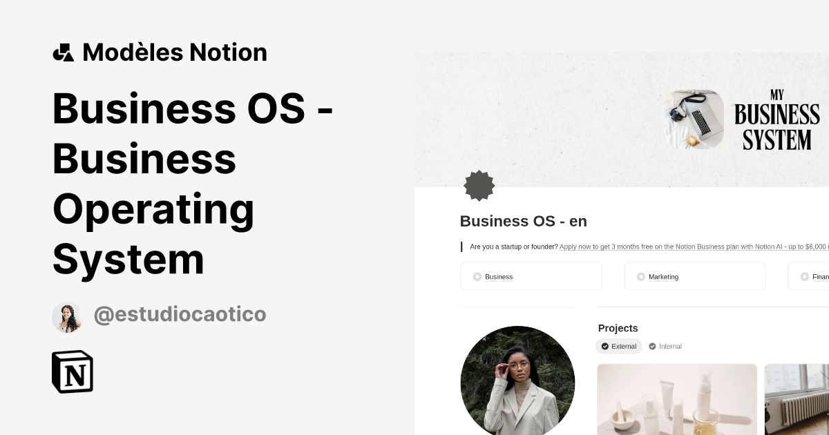 Business OS - Business Operating System | Modèle créé par Estudio ...