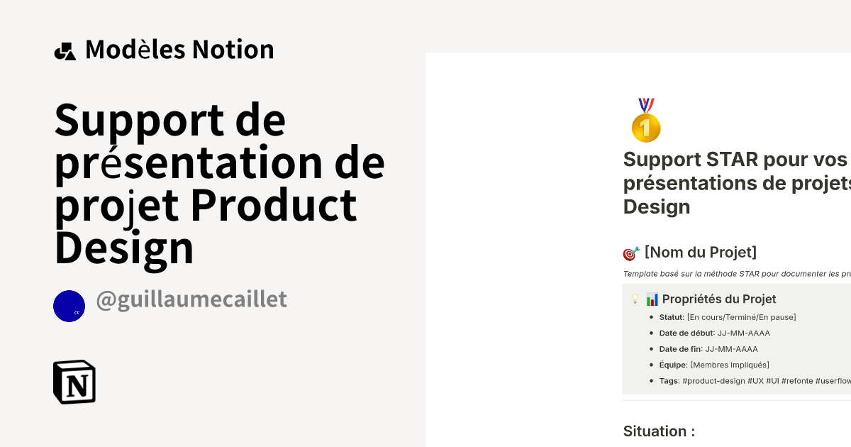 Support de présentation de projet Product Design | Modèle créé par ...