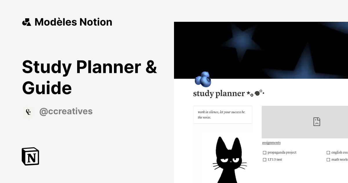 Study Planner & Guide | Modèle créé par Cadence Creatives | Marketplace ...