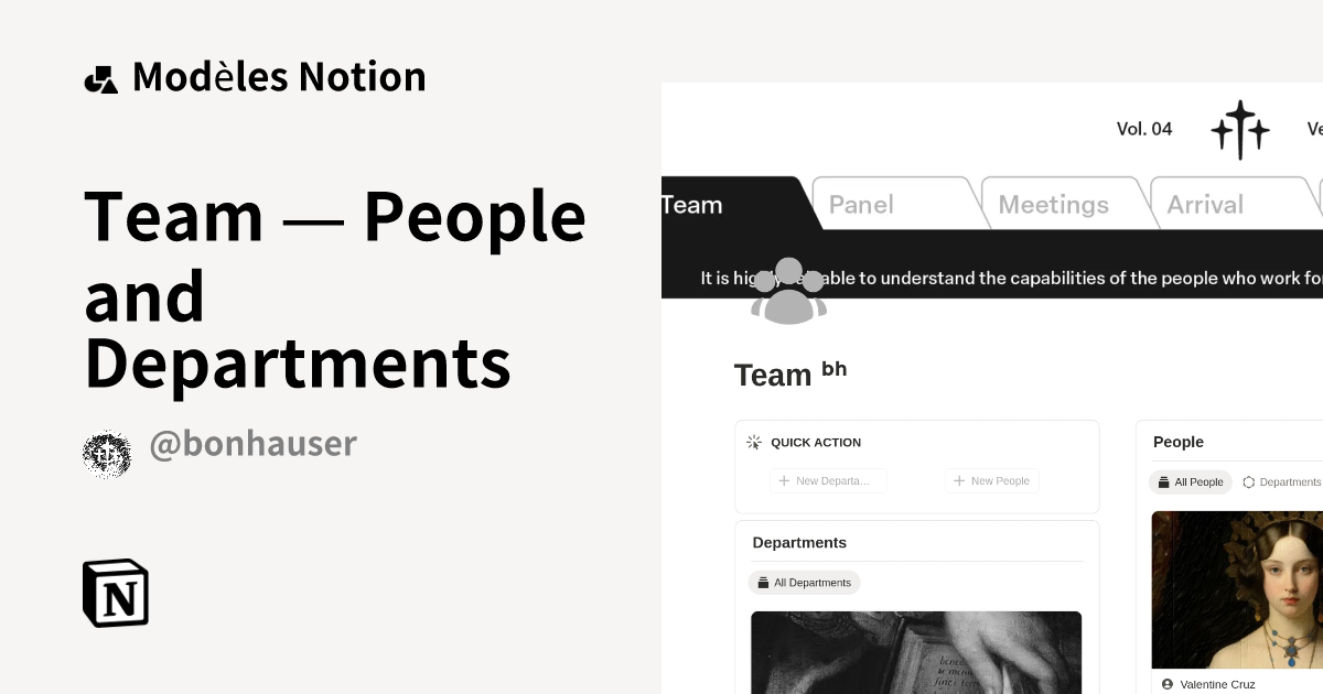Team — People and Departments | Modèle créé par Bon Hauser ...