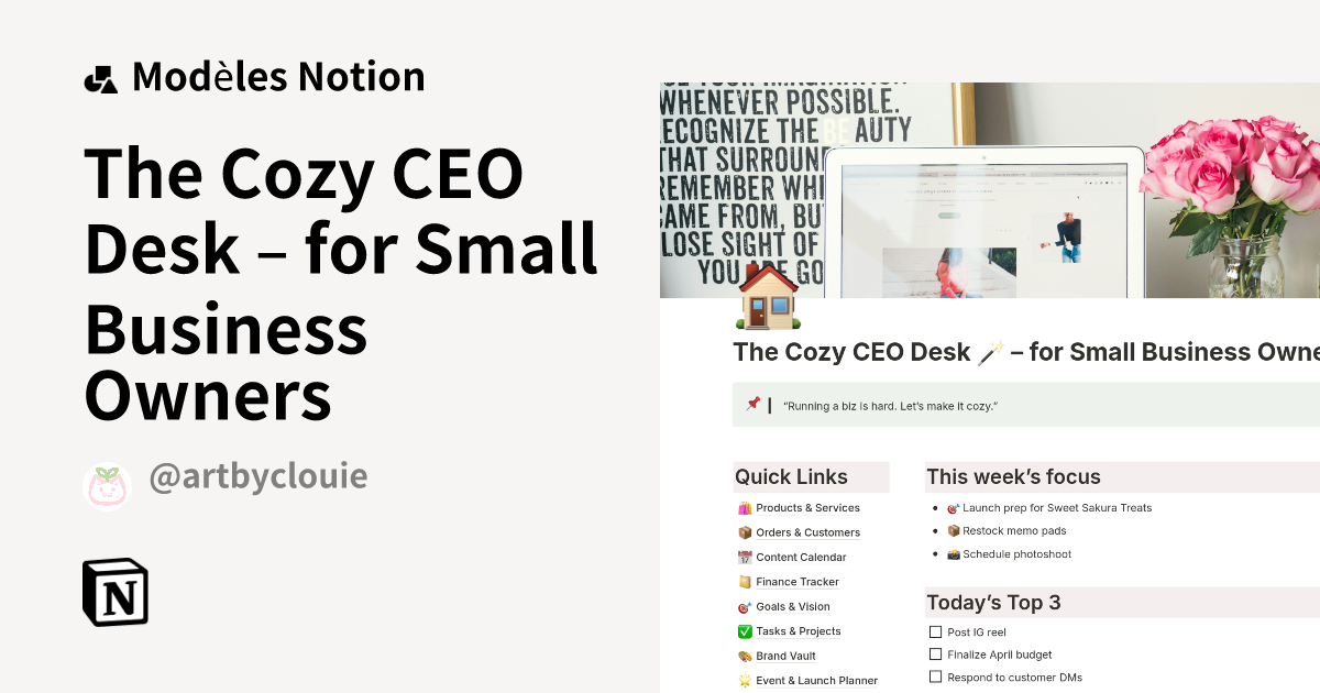 The Cozy CEO Desk – for Small Business Owners | Modèle créé par Art by ...
