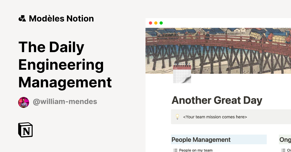 The Daily Engineering Management | Modèle créé par William Mendes ...