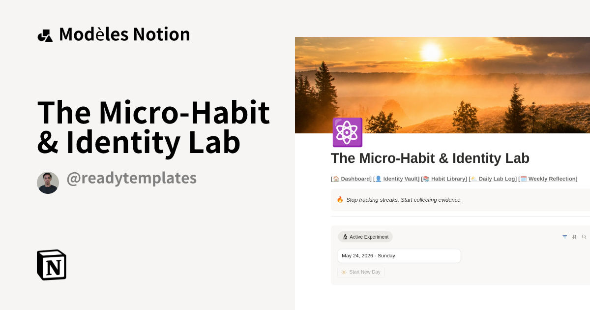 The Micro-Habit & Identity Lab | Modèle créé par Ready Templates ...