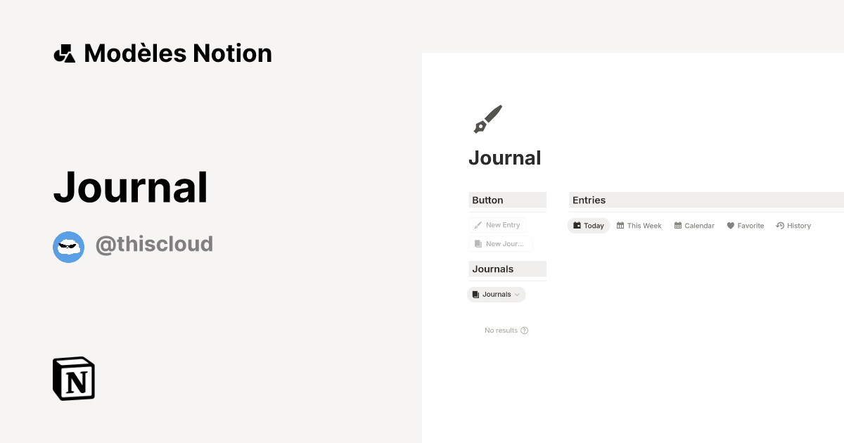 Modèle Journal | Marketplace Notion