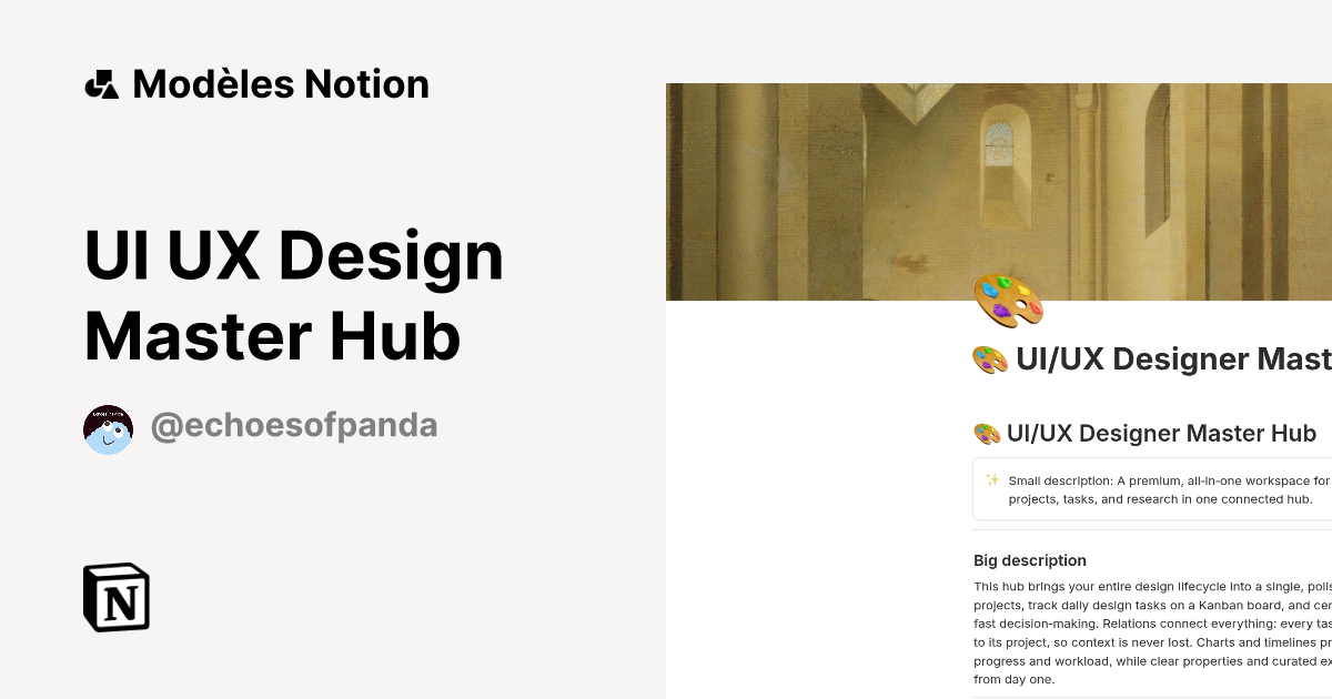 UI UX Design Master Hub | Modèle créé par Echoes of Panda🐼 ...