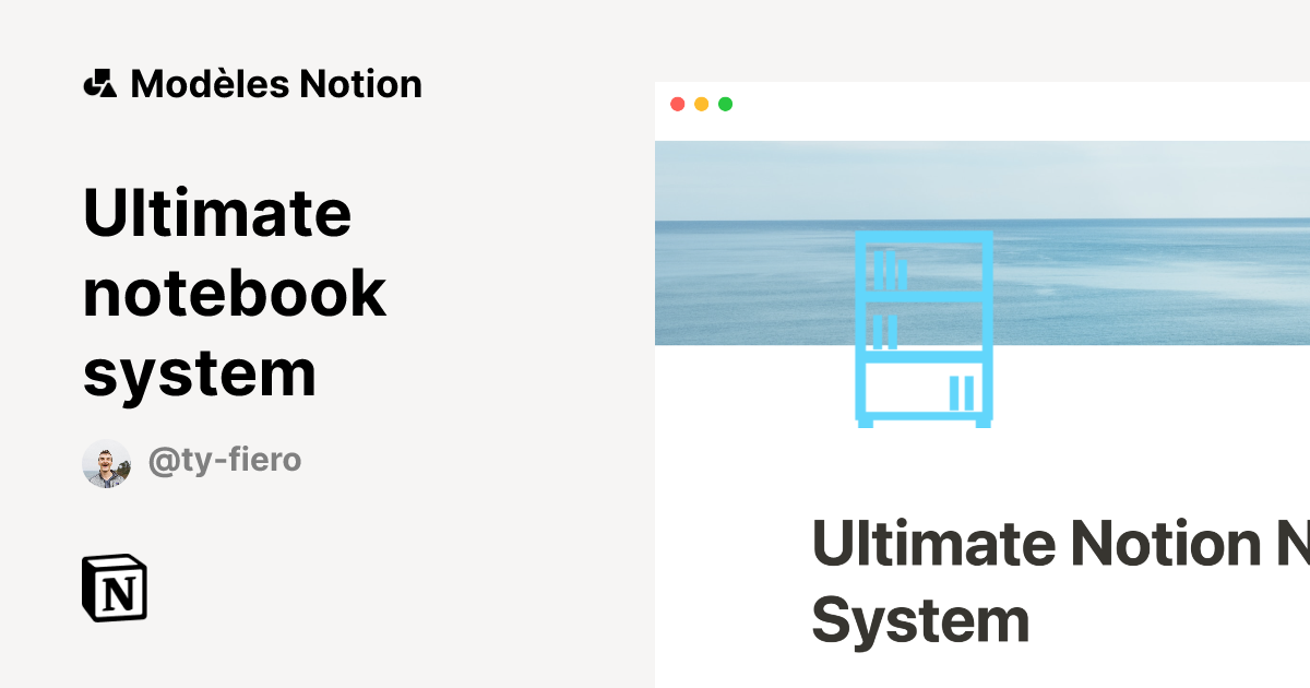 Modèle Ultimate notebook system | Marketplace Notion