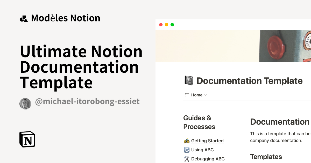 Ultimate Notion Documentation Template | Modèle créé par Michael Itorobong Essiet | Marketplace ...