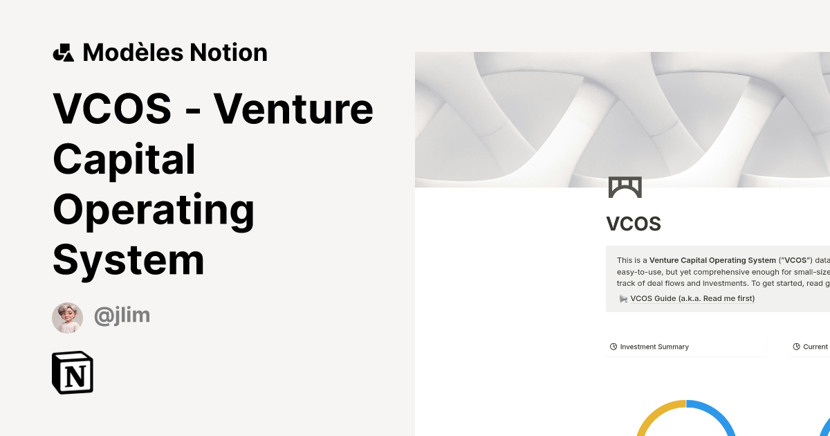 Modèle VCOS - Venture Capital Operating System | Marketplace Notion
