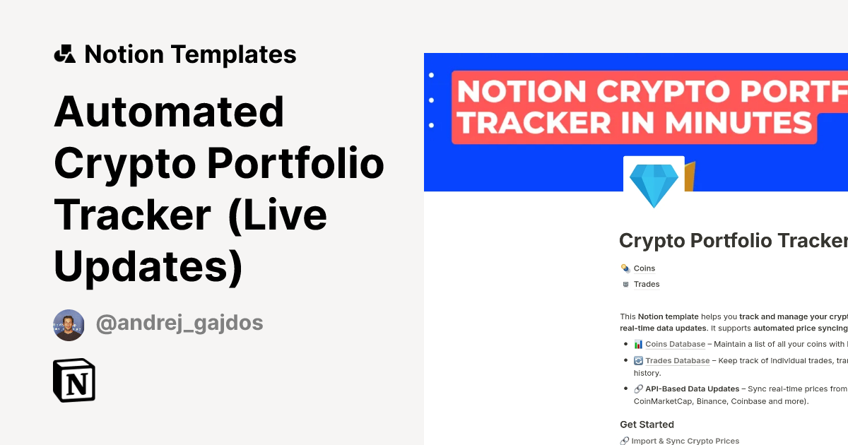 תבנית Automated Crypto Portfolio Tracker (Live Updates) | Marketplace ...