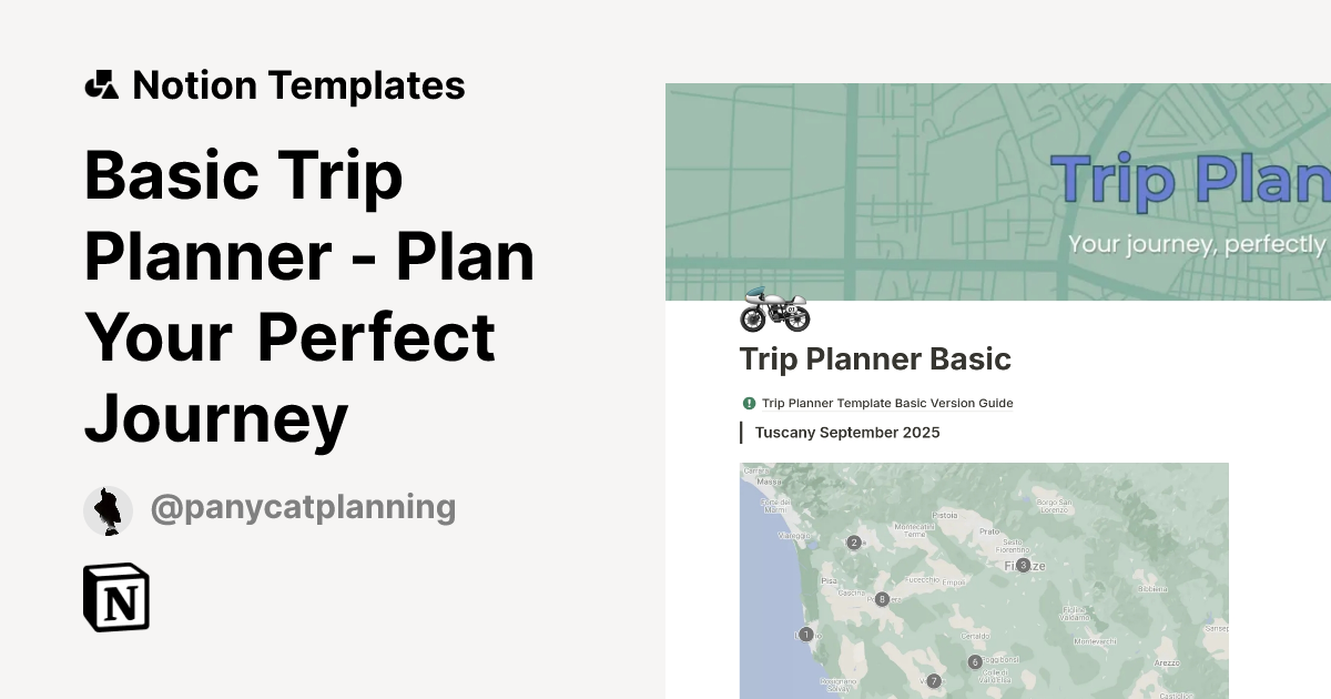 תבנית Basic Trip Planner - Plan Your Perfect Journey מאת Sara ...