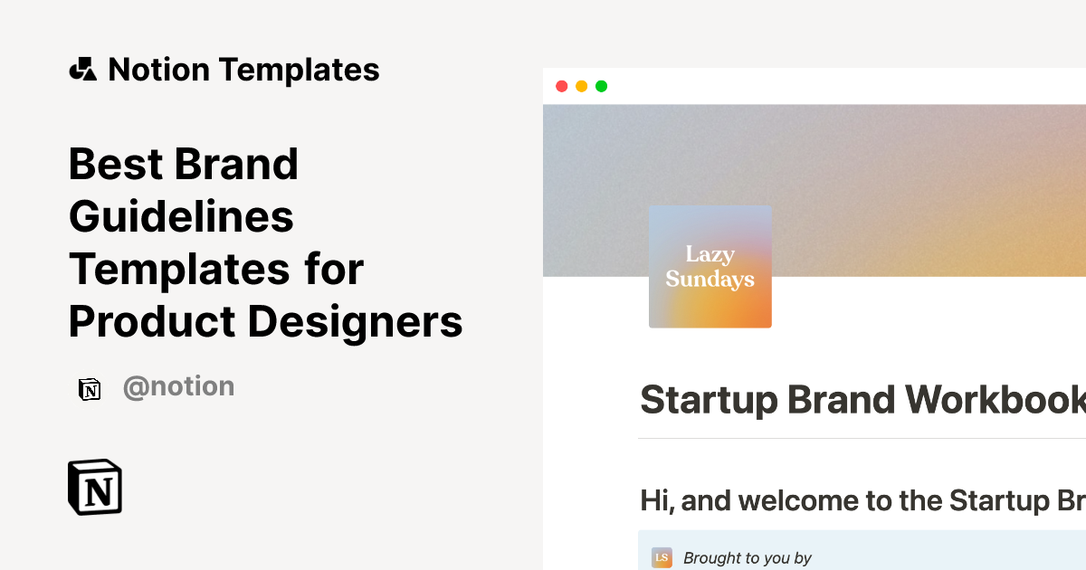 Best Brand Guidelines Templates for Product Designers | Marketplace ...