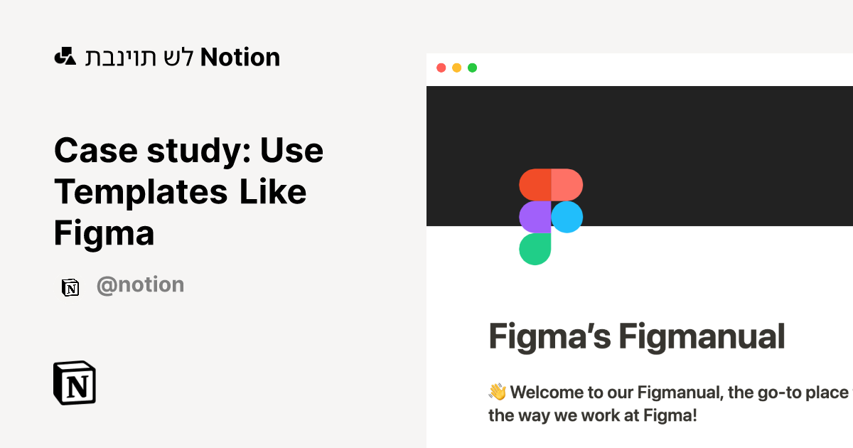 Case study: Use Templates Like Figma | Marketplace תבניות של Notion