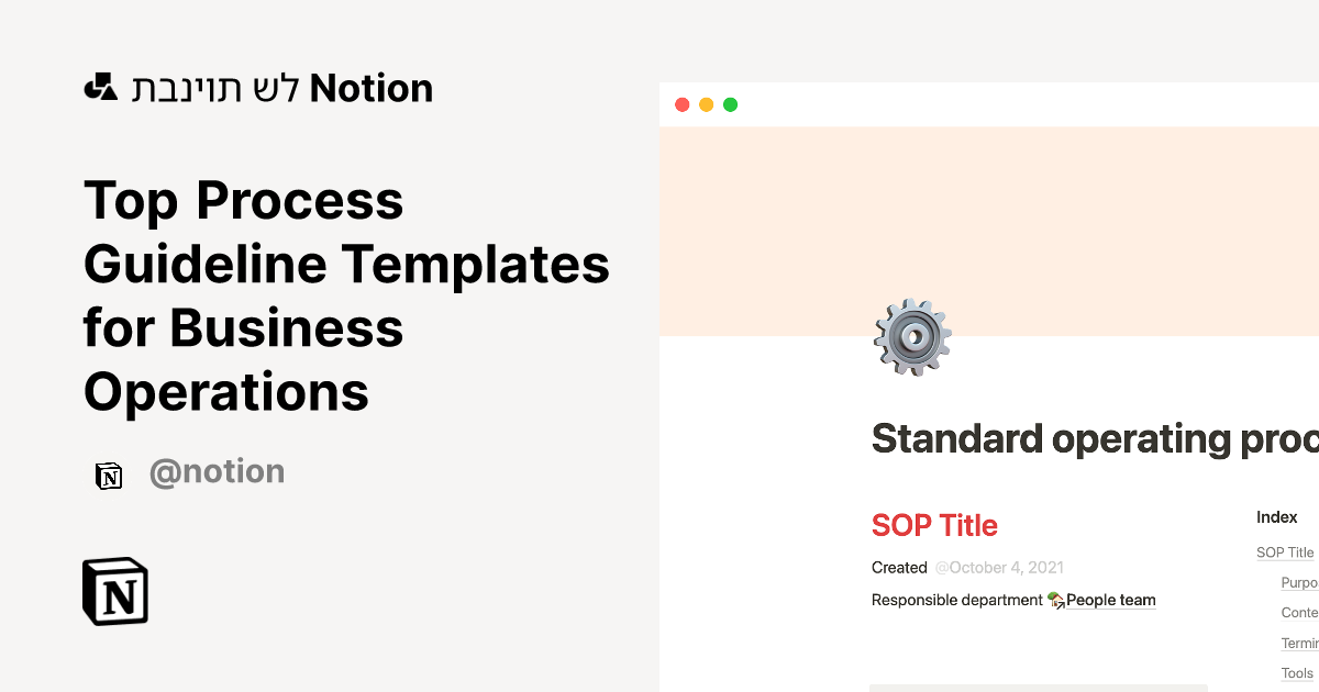 Top Process Guideline Templates for Business Operations | Marketplace ...