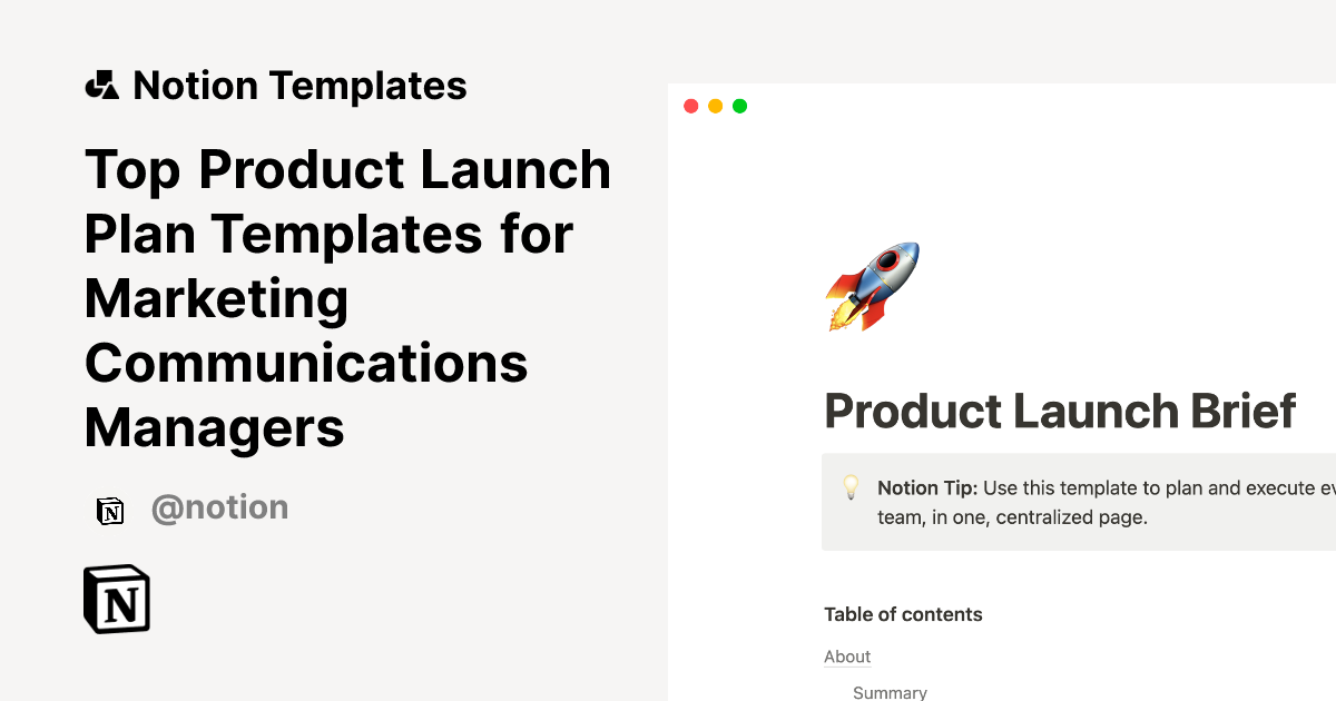 Top Product Launch Plan Templates for Marketing Communications Managers ...