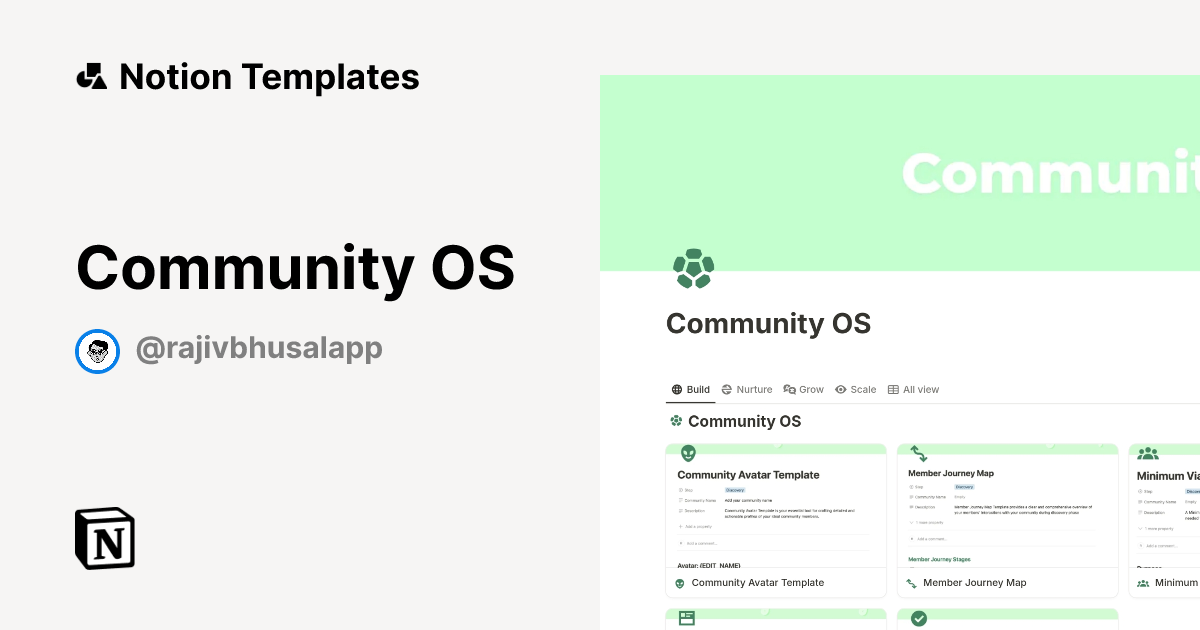 תבנית Community OS | Marketplace של Notion