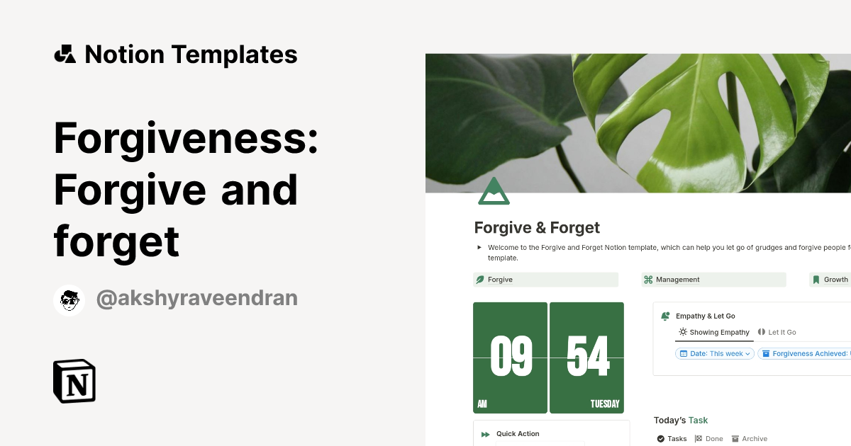 תבנית Forgiveness: Forgive and forget מאת Akshay Raveendran ...