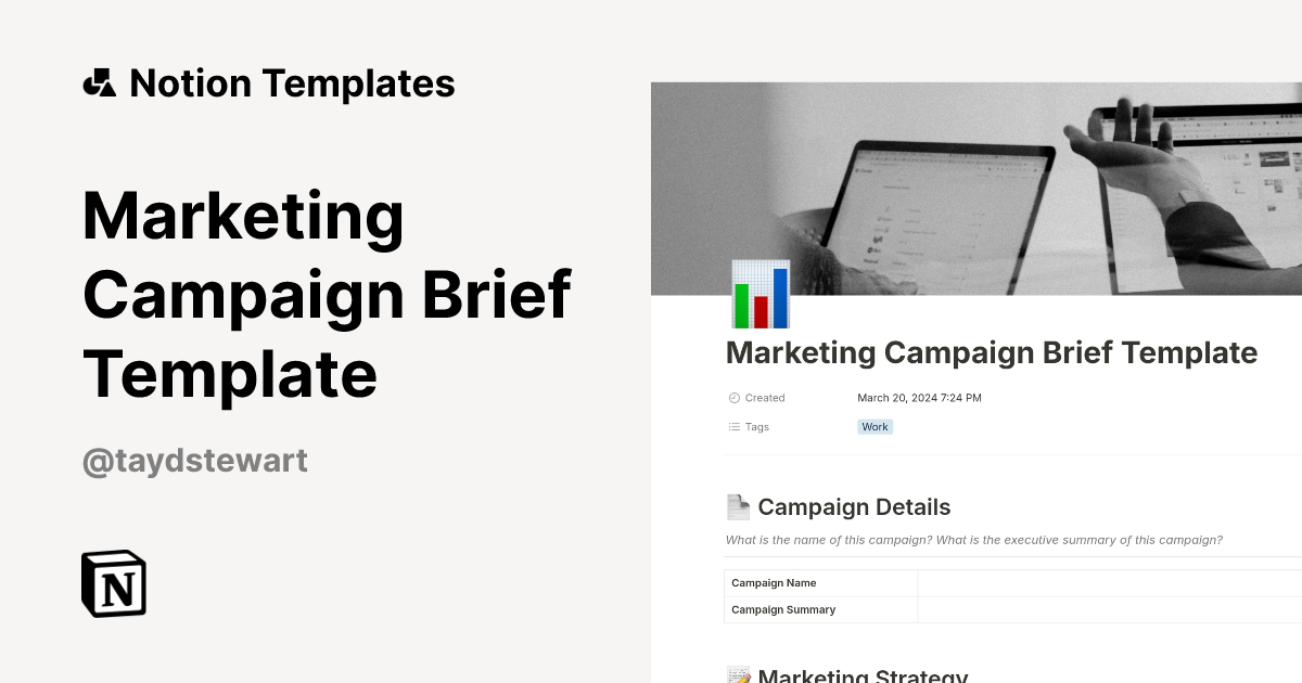 תבנית Marketing Campaign Brief Template מאת Taylor Stewart ...