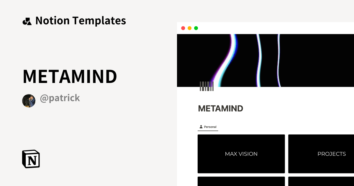 תבנית METAMIND | Marketplace של Notion