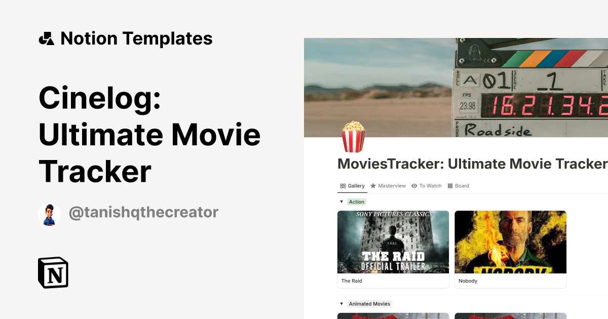 תבנית Cinelog: Ultimate Movie Tracker מאת TanishqTheCreator ...