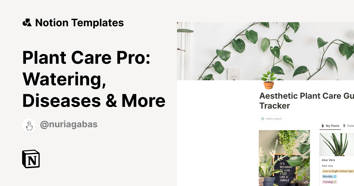 תבנית Plant Tracker & Garden Schedule | Marketplace של Notion