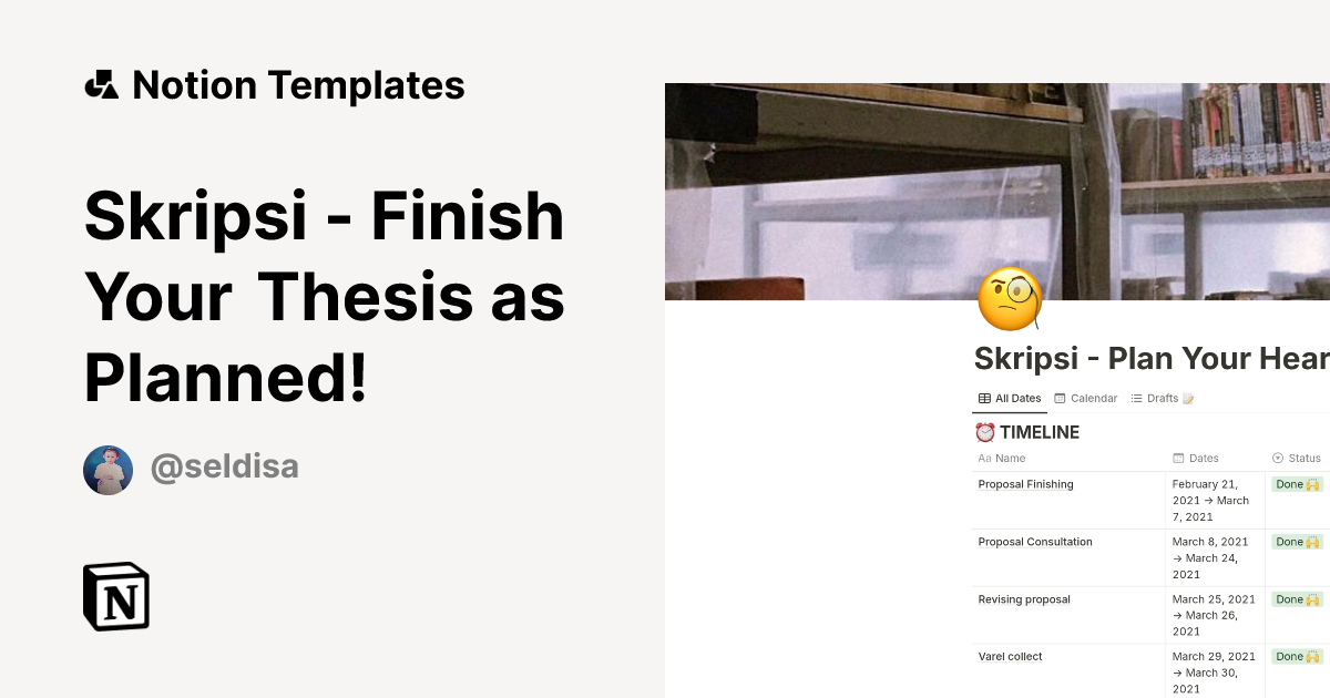 תבנית Skripsi - Finish Your Thesis as Planned! מאת seldisa ...