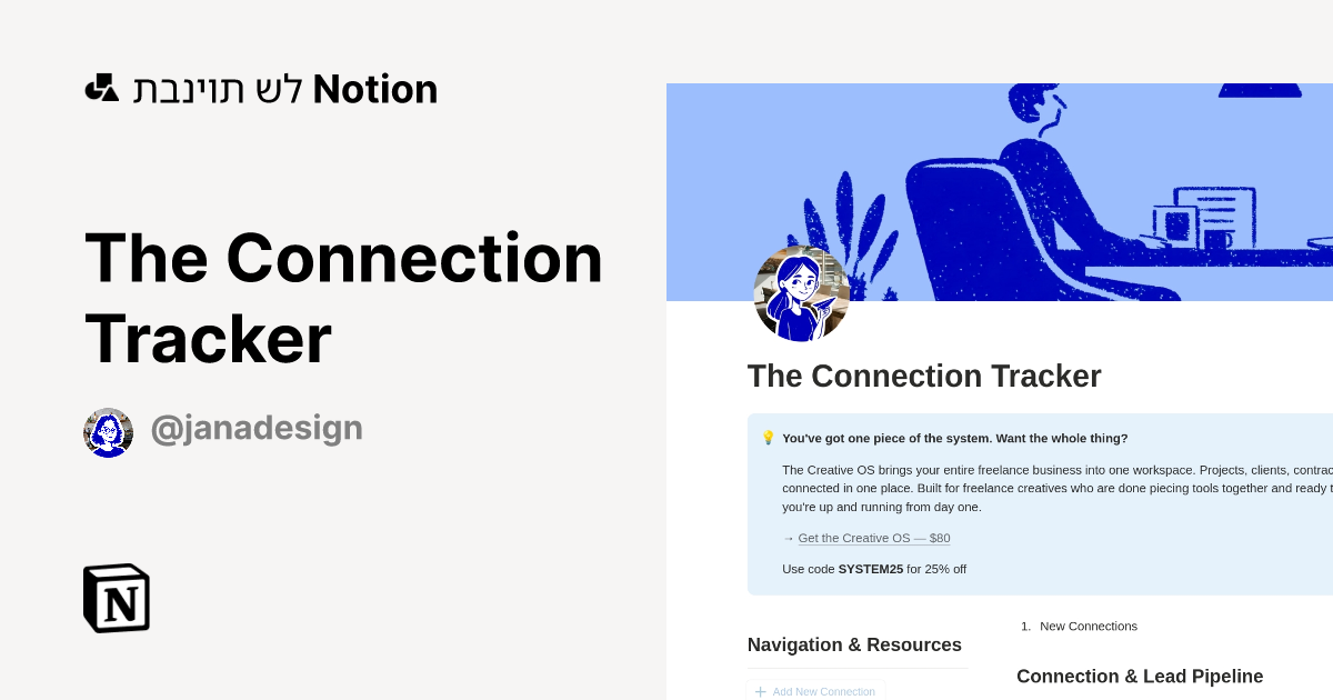 תבנית The Connection Tracker מאת Jana Ballieul Design | Marketplace של ...