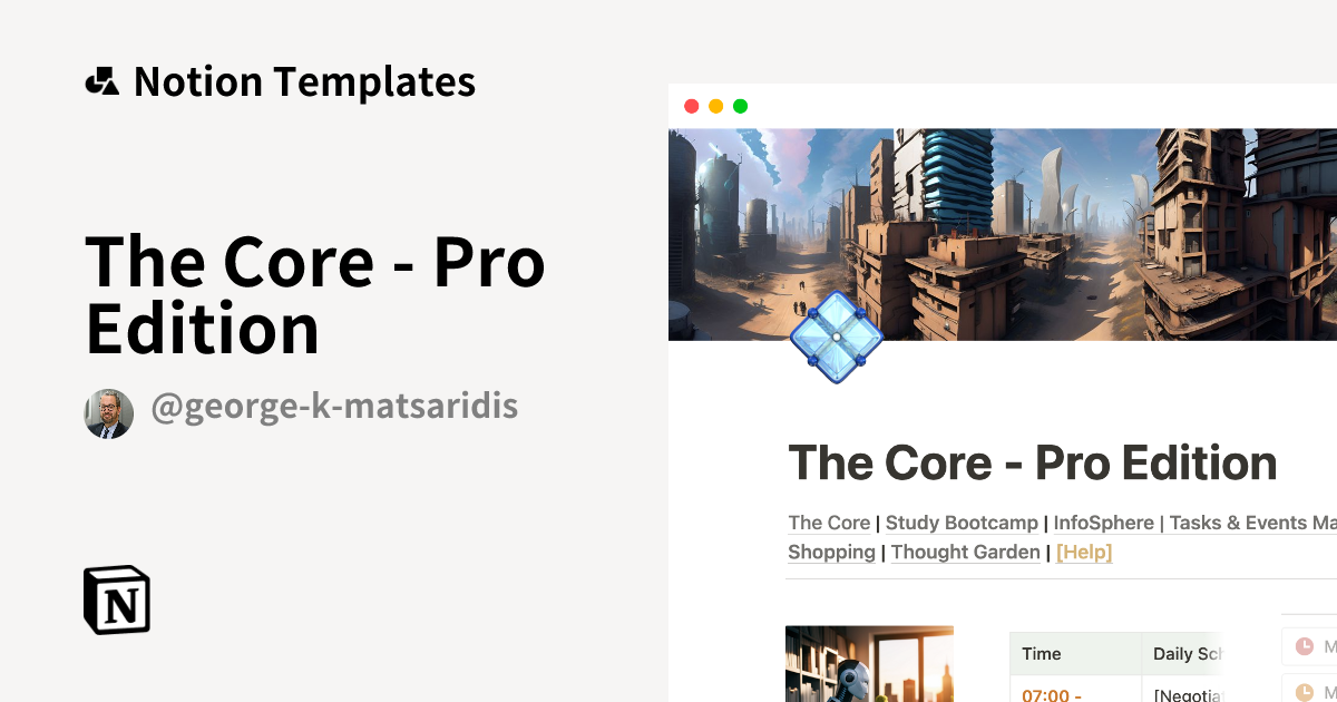 תבנית The Core - Pro Edition | Marketplace של Notion