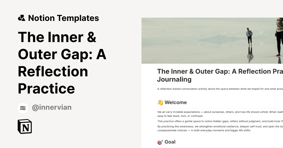 תבנית The Inner & Outer Gap: A Reflection Practice מאת Innervian ...