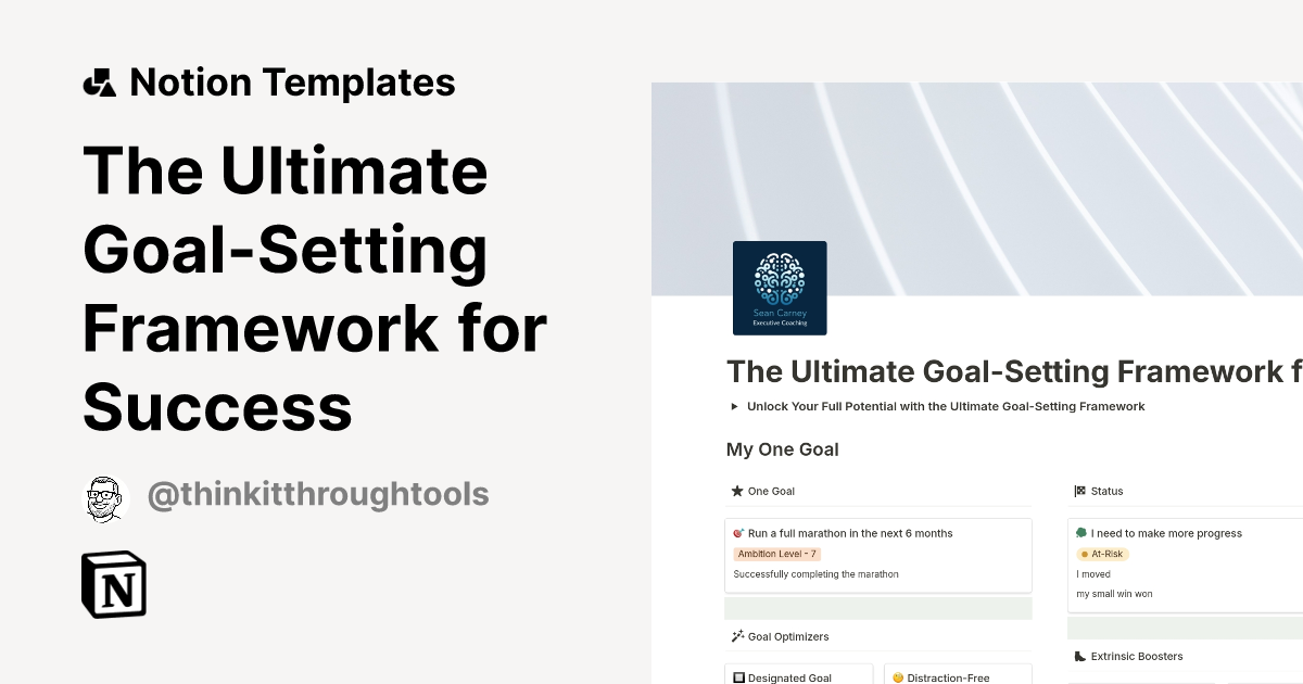 תבנית The Ultimate Goal-Setting Framework for Success | Marketplace של ...