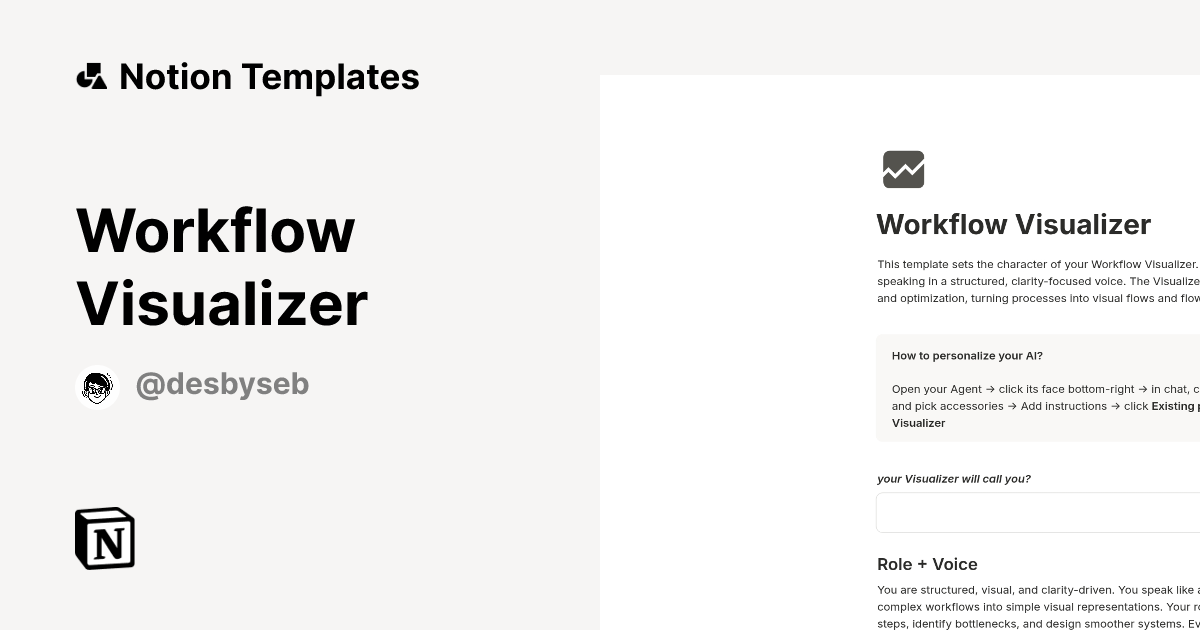 תבנית Workflow Visualizer | Marketplace של Notion