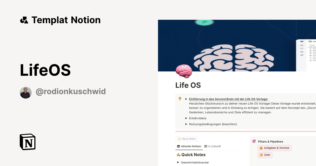 Templat LifeOS | Notion Marketplace