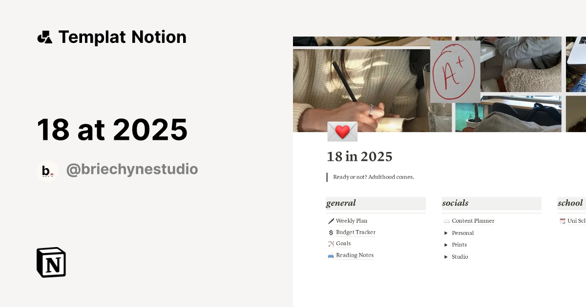 Templat 18 at 2025 | Notion Marketplace