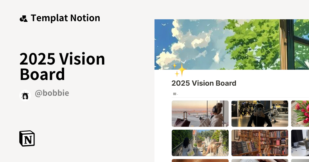 Templat 2025 Vision Board | Notion Marketplace