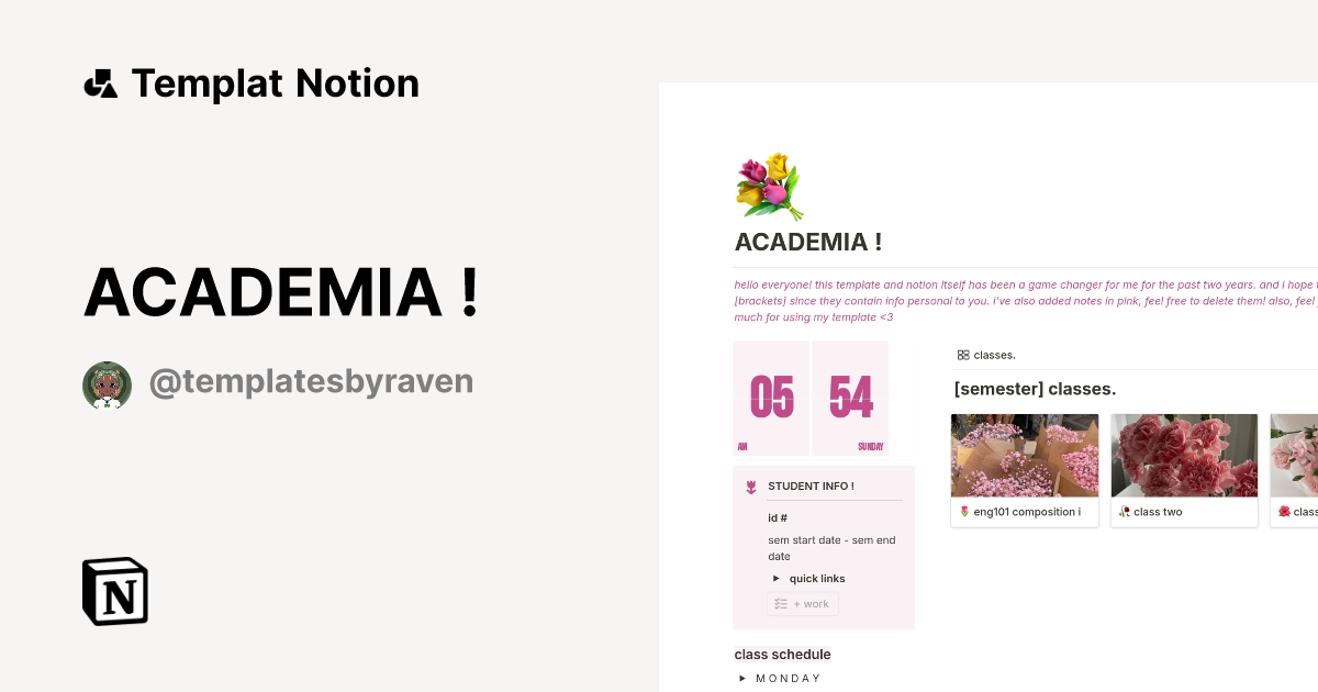 Templat ACADEMIA ! | Notion Marketplace