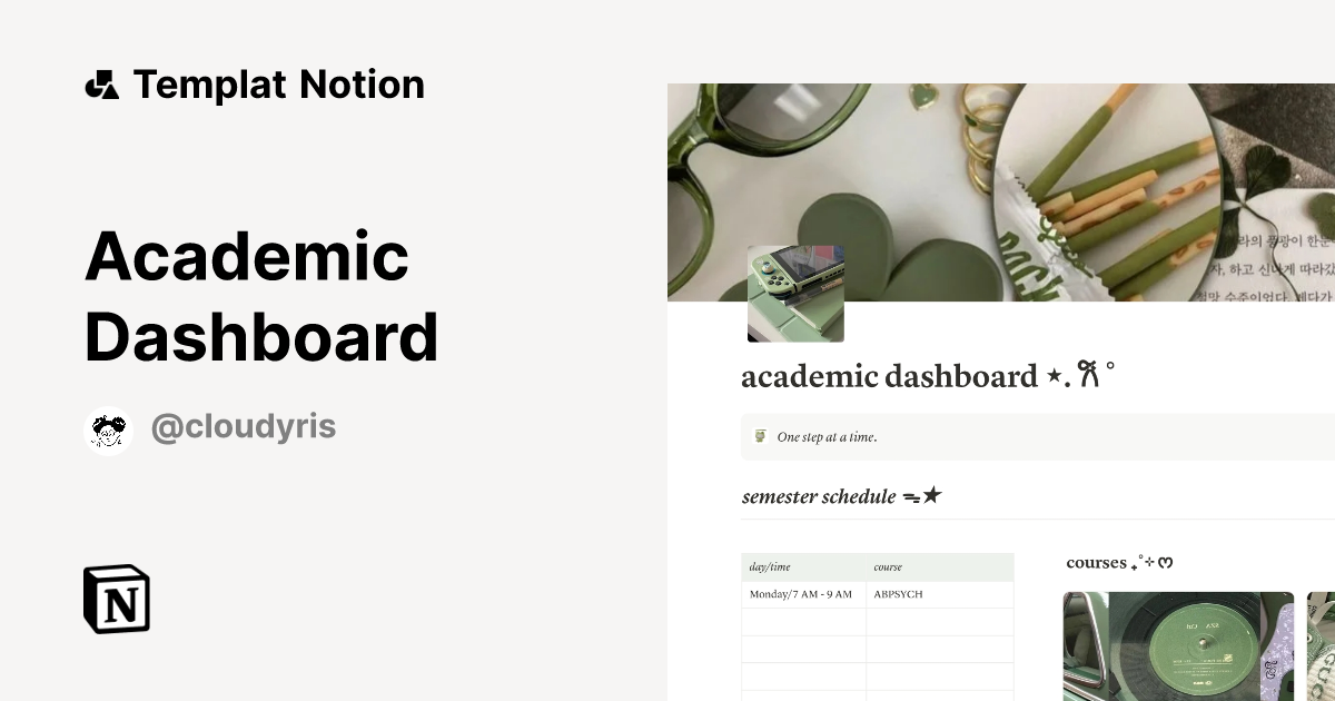 Templat Academic Dashboard | Notion Marketplace