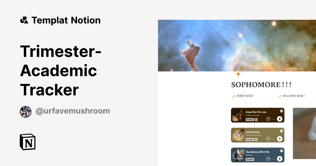 Trimester- Academic Tracker Templat oleh Ikko | Notion Marketplace