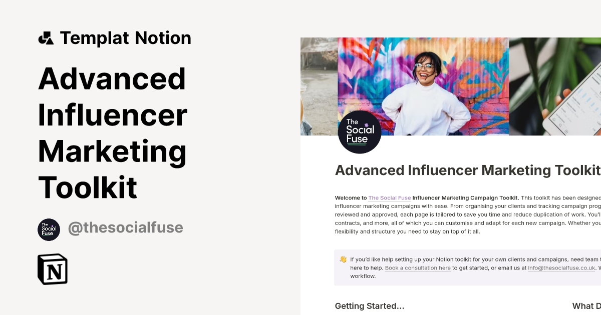 Advanced Influencer Marketing Toolkit Templat oleh The Social Fuse ...