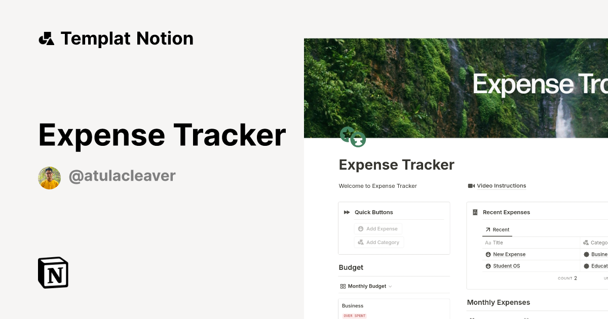 Templat Expense Tracker | Notion Marketplace