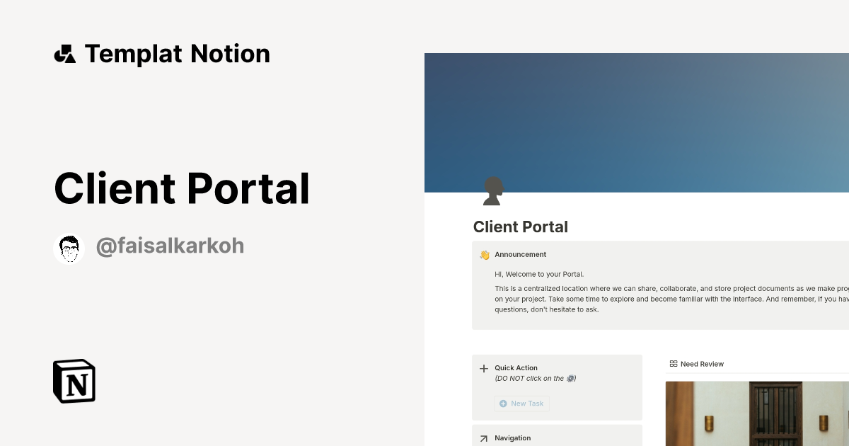 Templat Client Portal | Notion Marketplace