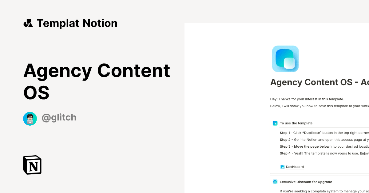 Templat Agency Content OS | Notion Marketplace