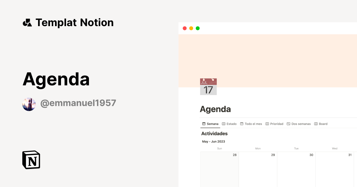 Templat Agenda | Notion Marketplace