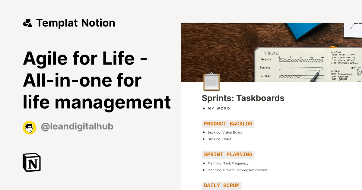 Templat Agile for Life - All-in-one for life management | Notion ...