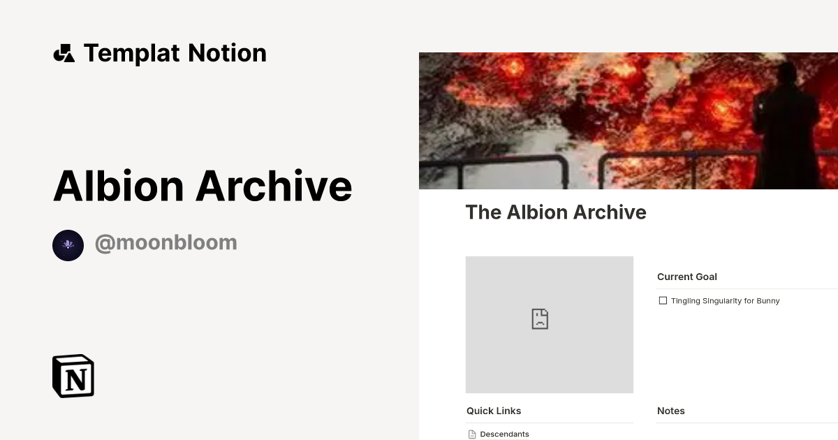 Albion Archive Templat oleh RainbowCatTeck | Notion Marketplace