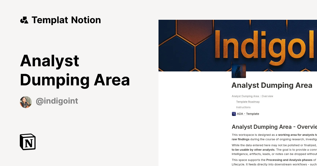 Templat Analyst Dumping Area | Notion Marketplace