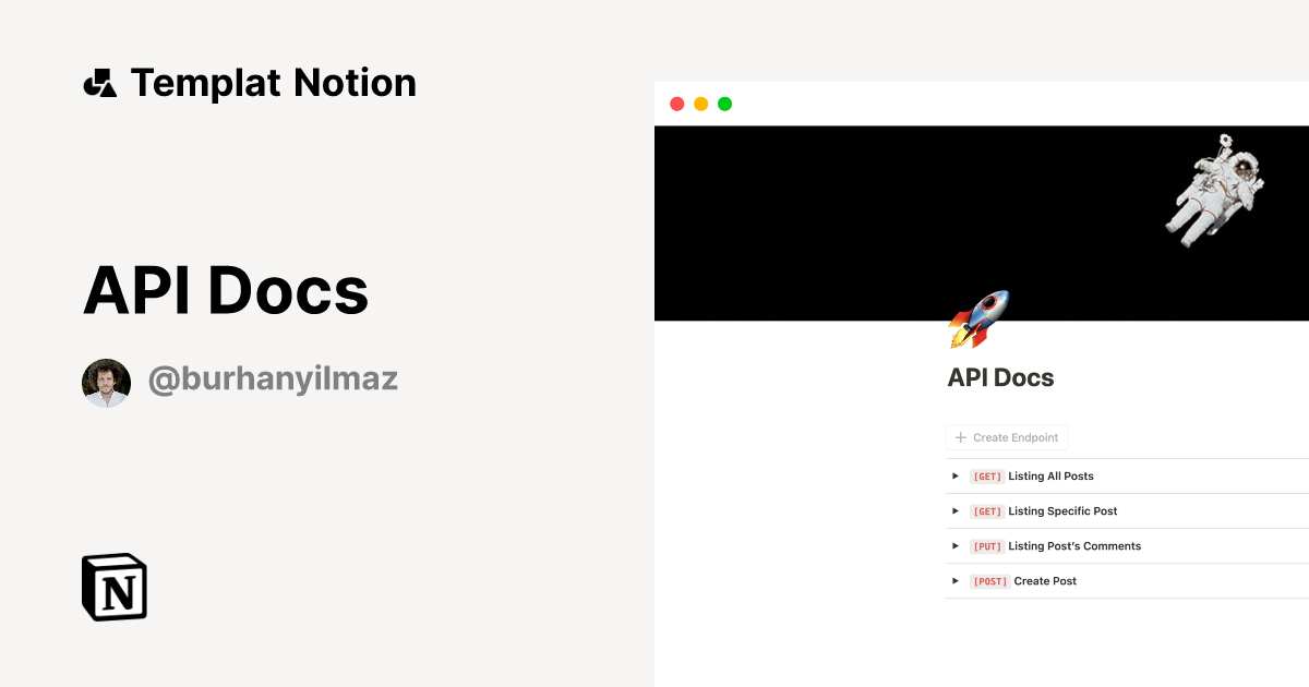 Templat API Docs | Notion Marketplace
