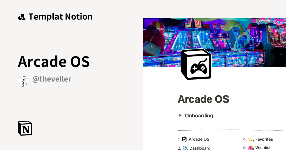 Templat Arcade OS | Notion Marketplace