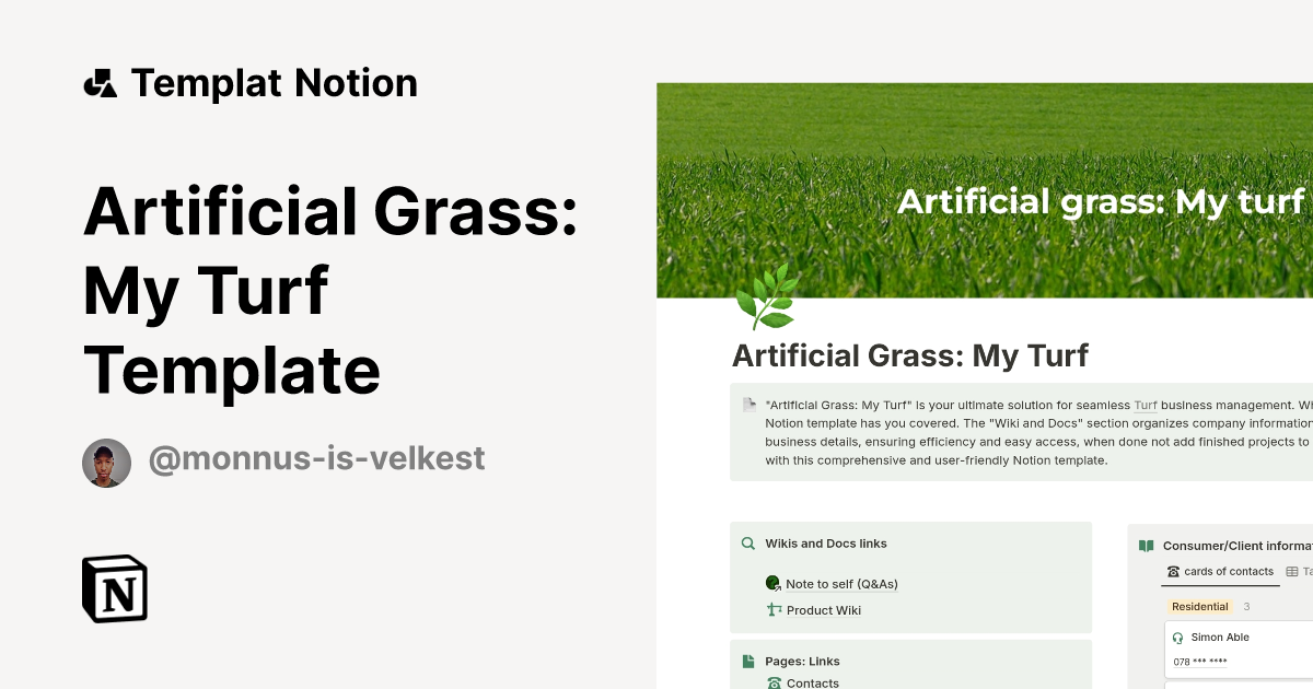 Artificial Grass: My Turf Template Templat oleh Monnus is Velkest ...